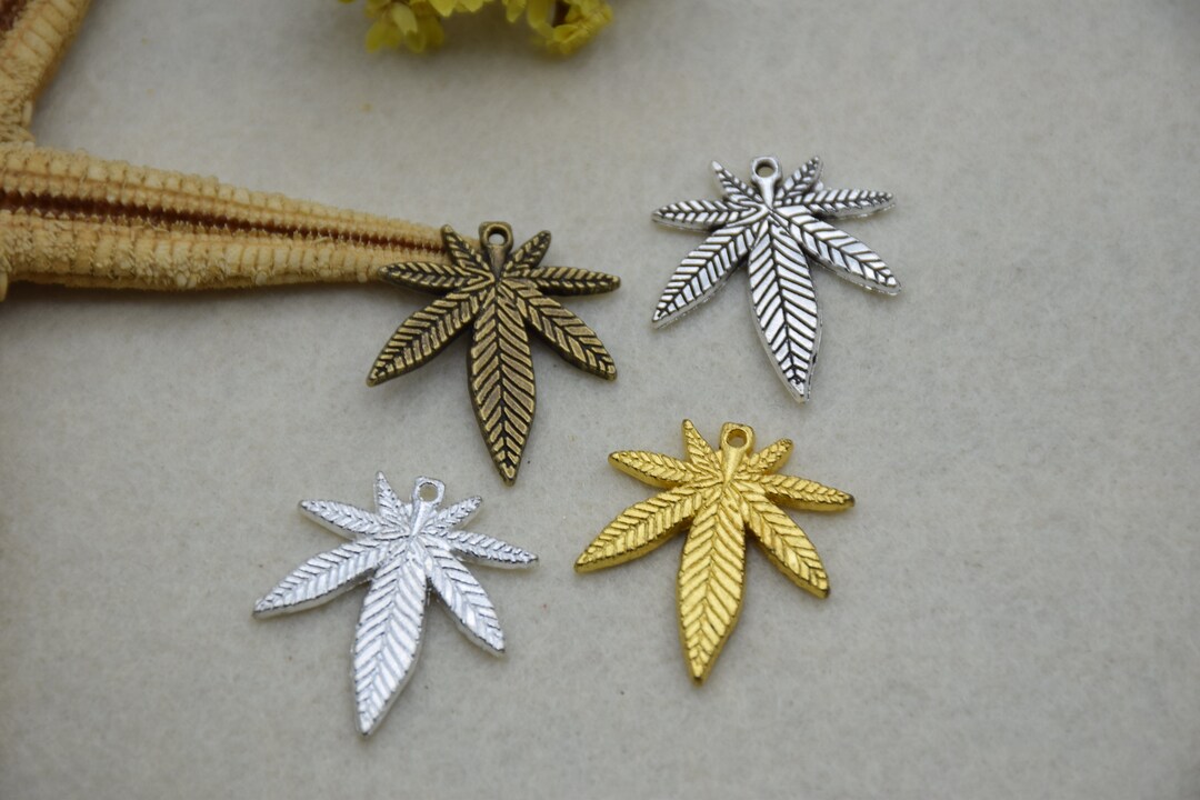 20 Foliage Charm,leaf Ornaments,necklace Charm,earring Charm,jewelry ...