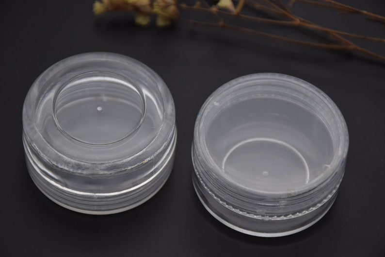 12pieces 39mmx21mm Round Clear Plastic Box,transparent Ps Box With Lid ...