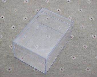 2pieces 130mmx90mmx50mm(height) Rectangle Clear Ps Box,transparent Ps ...