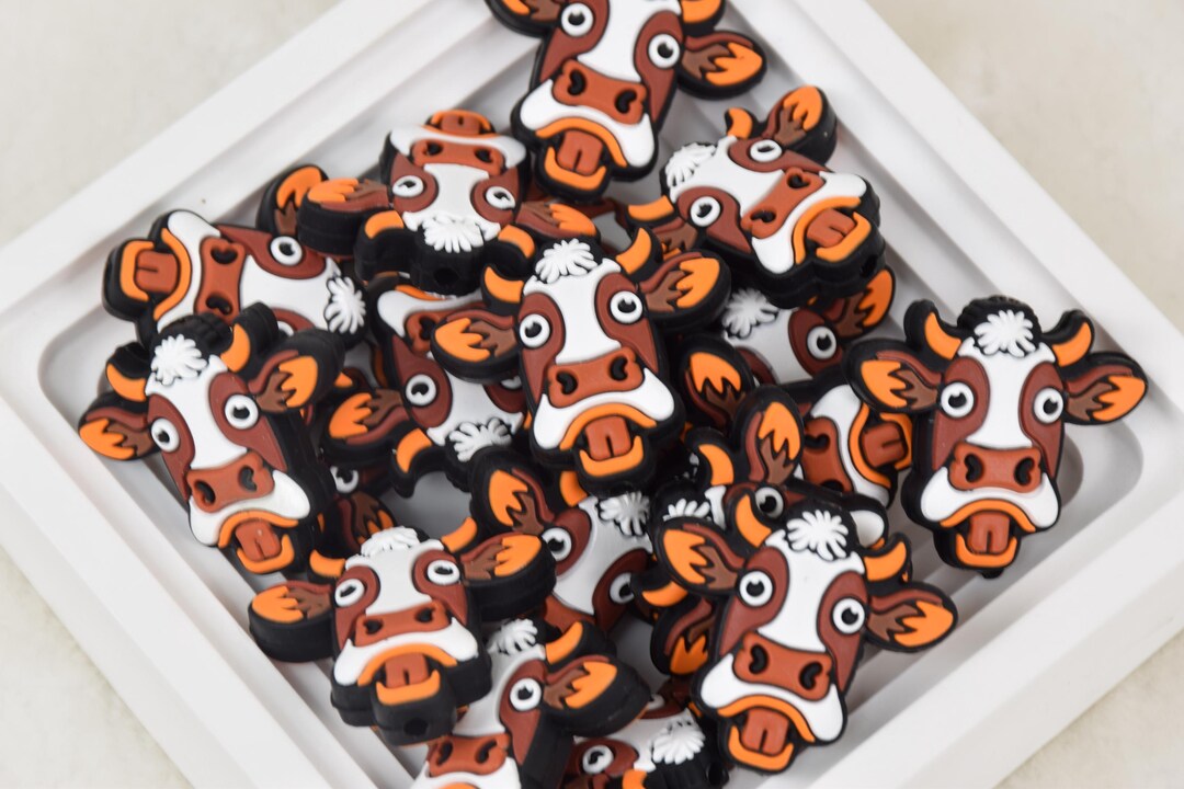 Highland Cow Bull Cattle Silicone Beads,silicone Focal Beads,charms ...