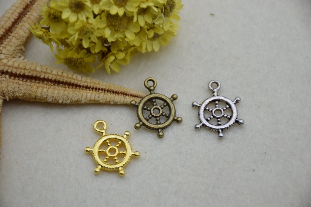 20 Rudder Helm Charm Pendant,rudder Ornament Necklace Charm,jewelry ...