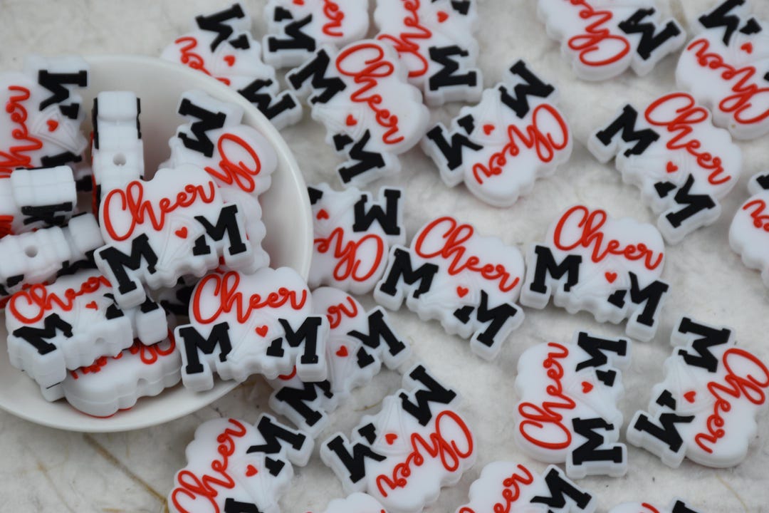 Cheer Mom Silicone Focal Beads,mother's Day Bead,diy Loose Pen,jewelry ...