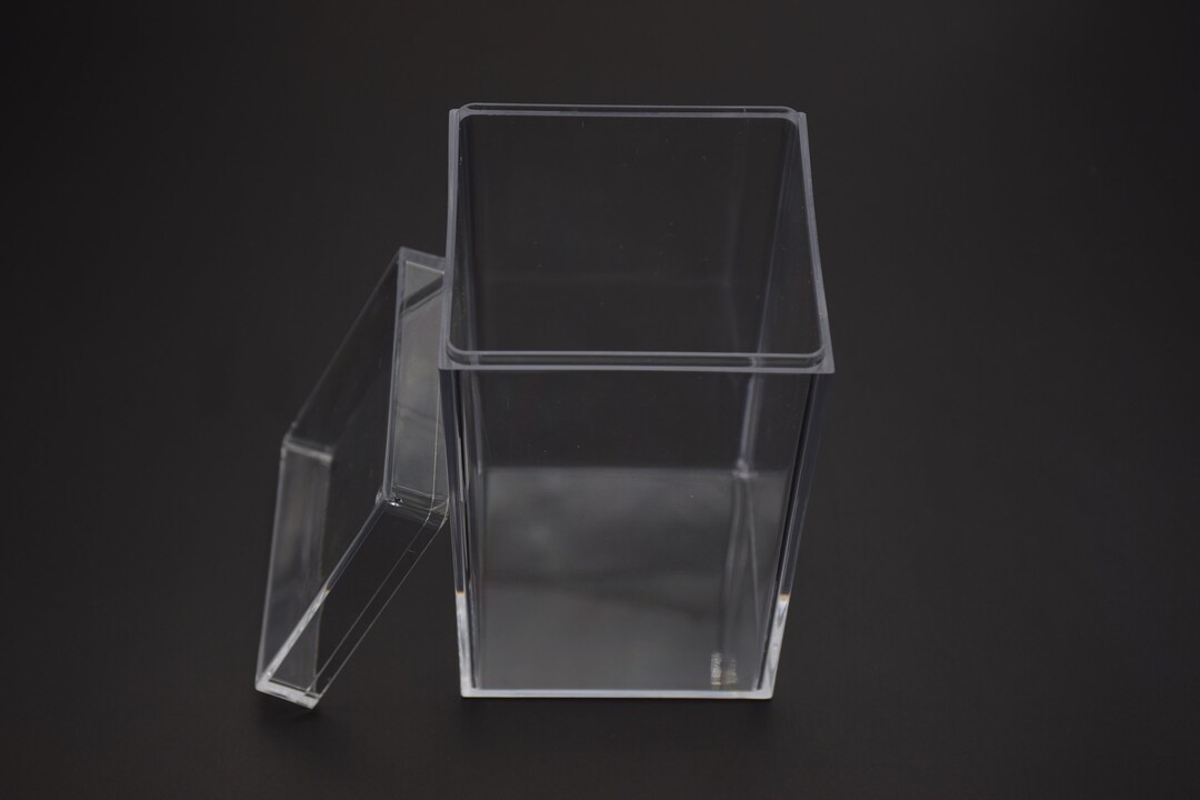 2pieces 67mmx67mmx115mm Square Clear Plastic Box,transparent Ps Box ...