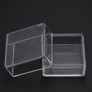 12pieces 30mmx30mmx22mm Square Clear Plastic Box,transparent Ps Box ...