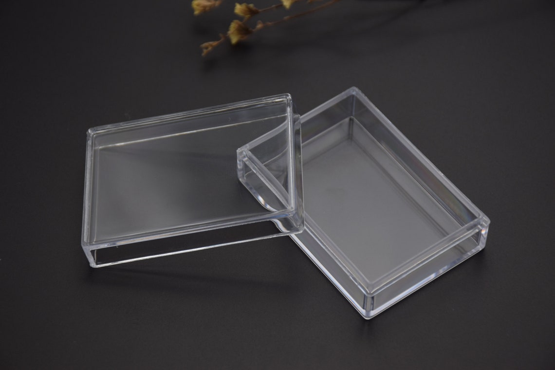 6pieces 57mmx40mmx20mm(height) Rectangle Clear Plastic Box,transparent ...