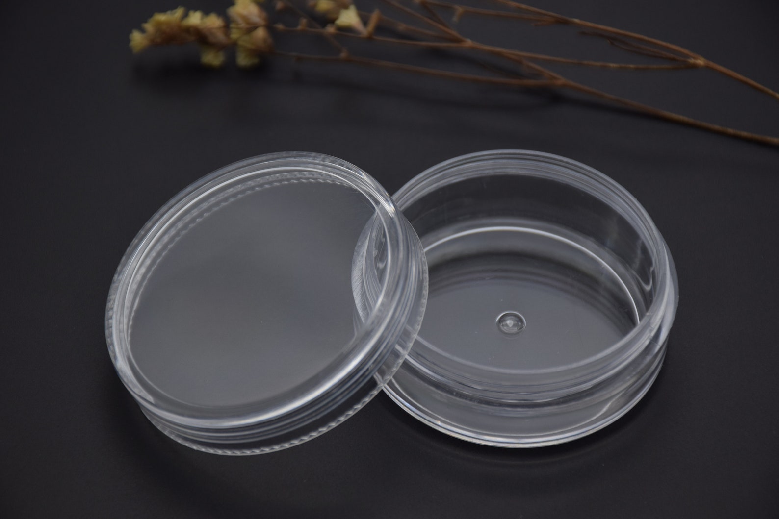 10pieces 50mmx20mm Round Clear Plastic Boxtransparent Acrylic - Etsy