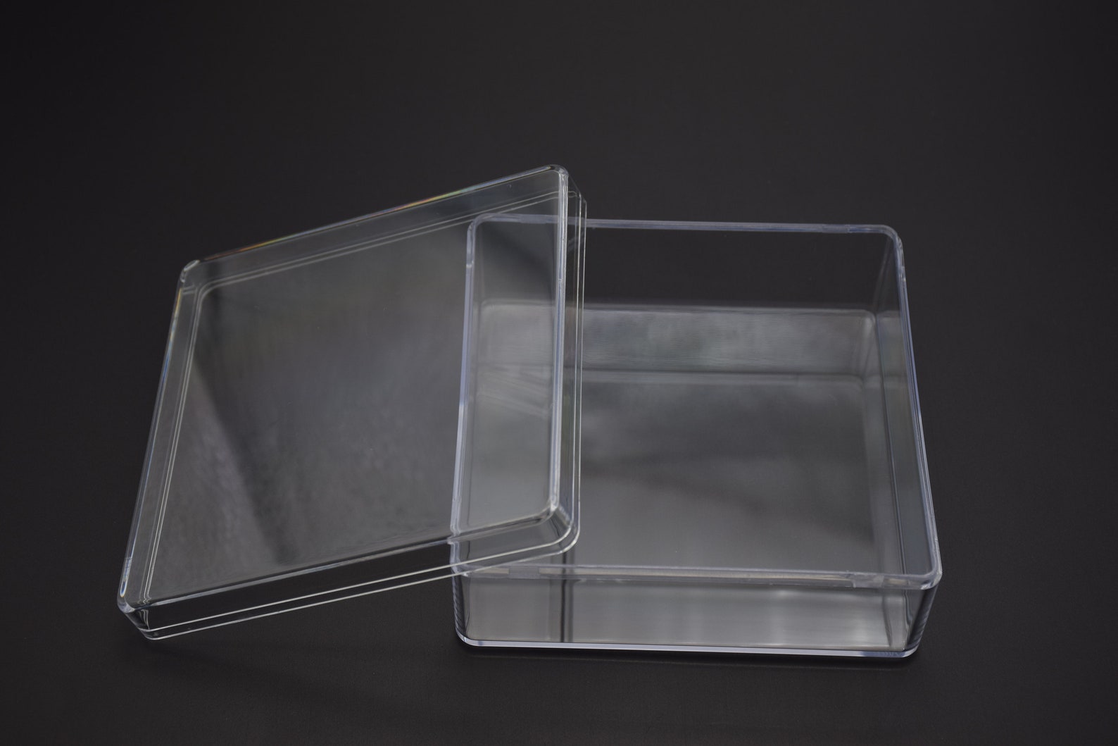 2pieces 100mmx100mmx40mm Square Clear Plastic Box,transparent Ps Box ...