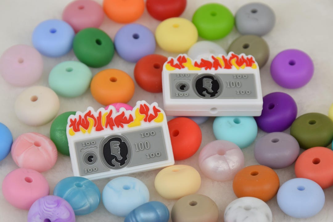 Money Cash American Dollar Silicone Beads,silicone Focal Beads,charms ...
