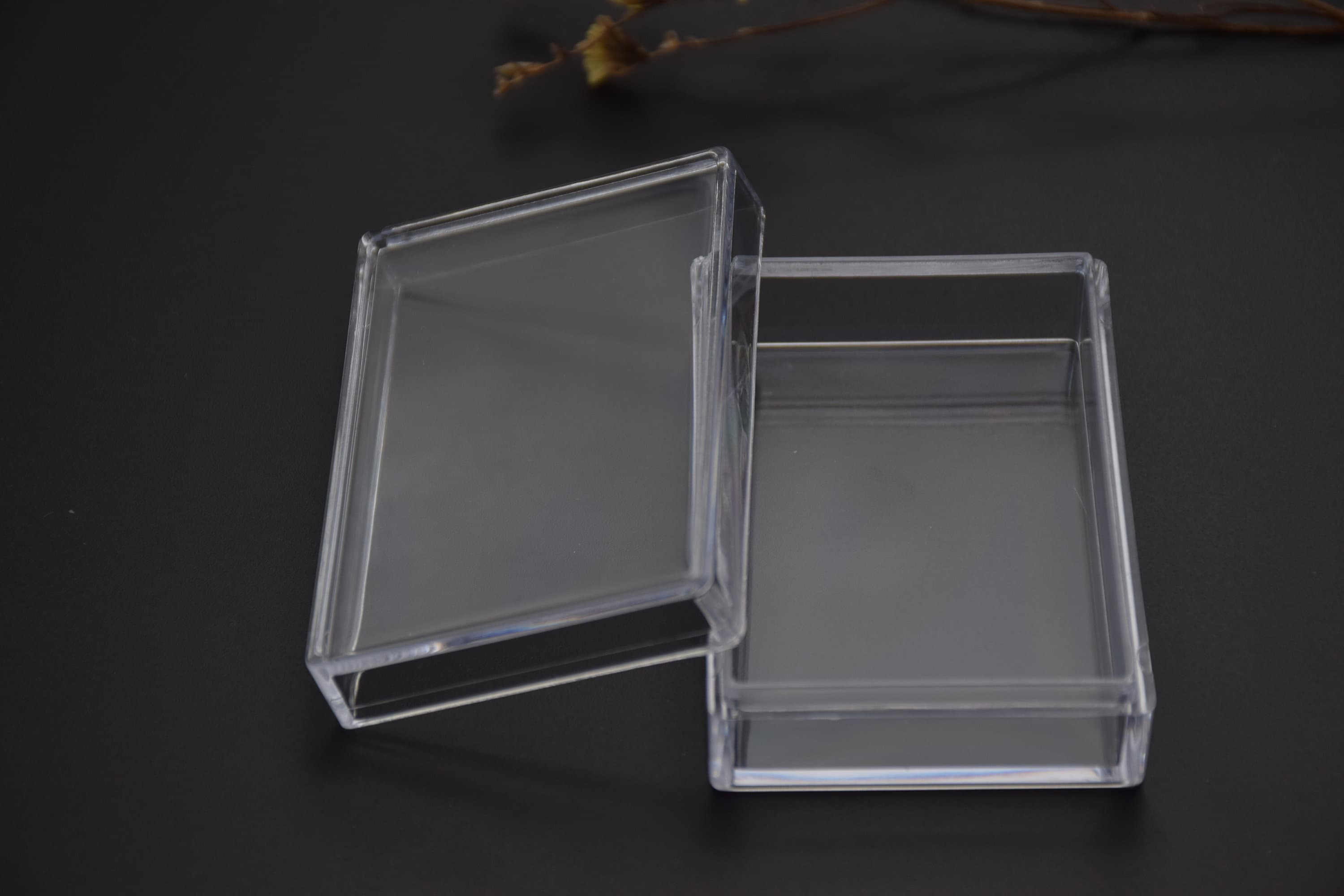 6pieces 57mmx40mmx20mm(height) Rectangle Clear Plastic Box,transparent ...