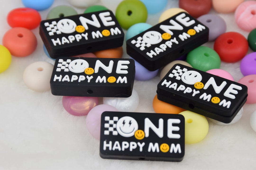One Happy Mom Smile Silicone Beads,silicone Focal Beads,charms Beads ...