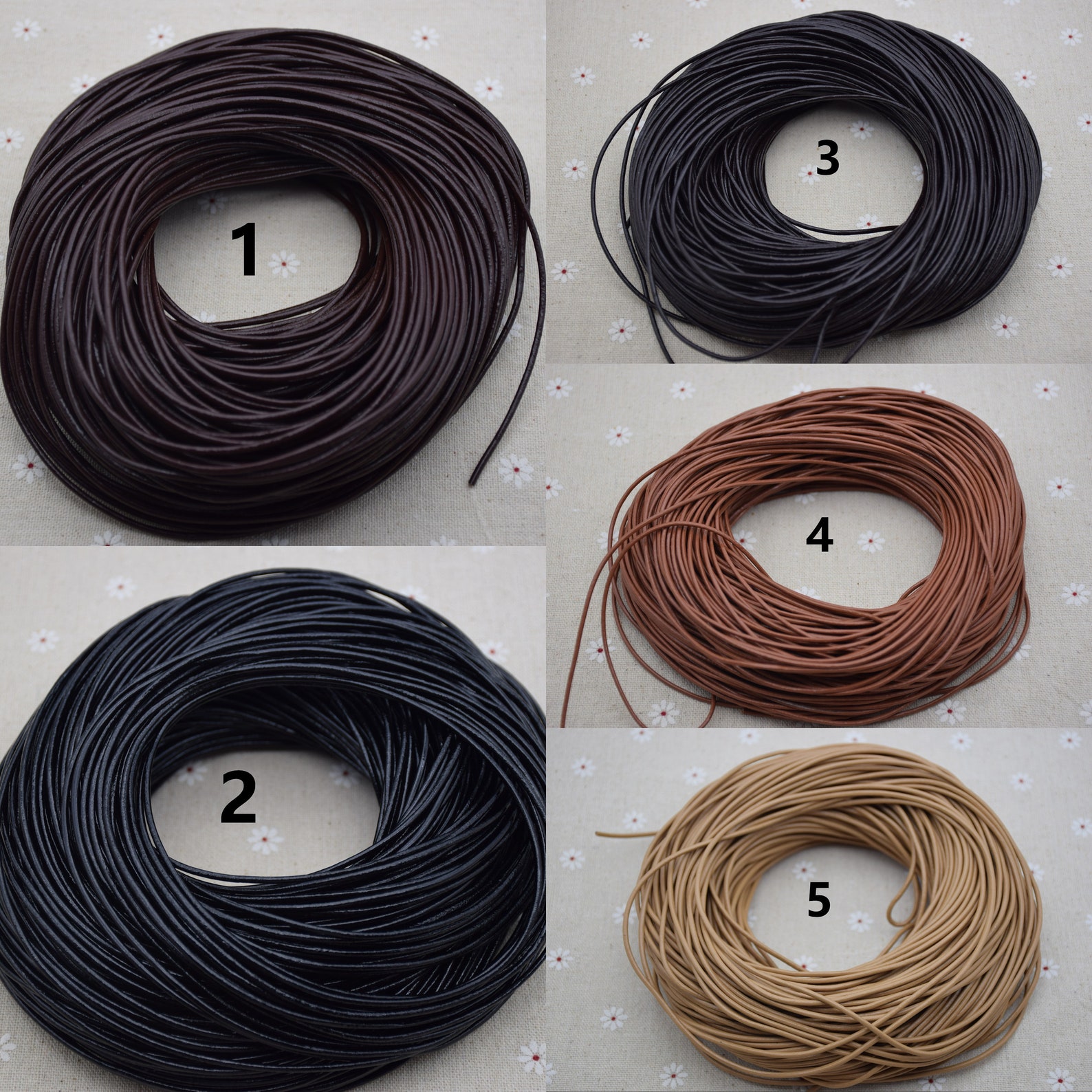 10 Yards Real Leather Cord,round Genuine Leather Cord,leather Thong ...