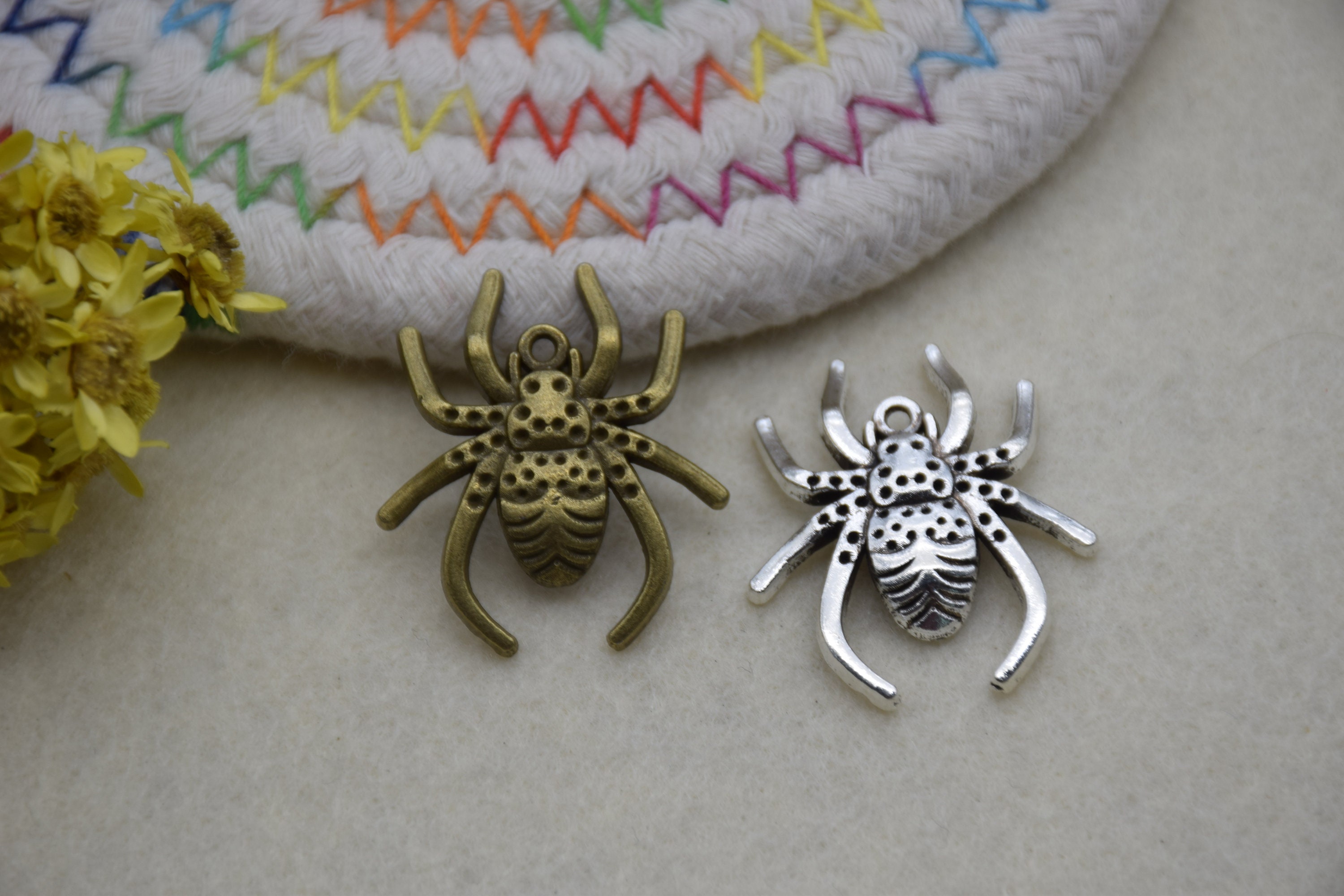 12 Spider Charm Pendantinsect Ornament Necklace Charmjewelry - Etsy UK