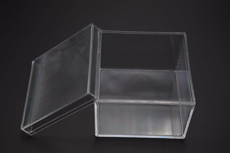 1pieces 90mmx90mmx70mm Square Clear Plastic Box,transparent Ps Box With ...
