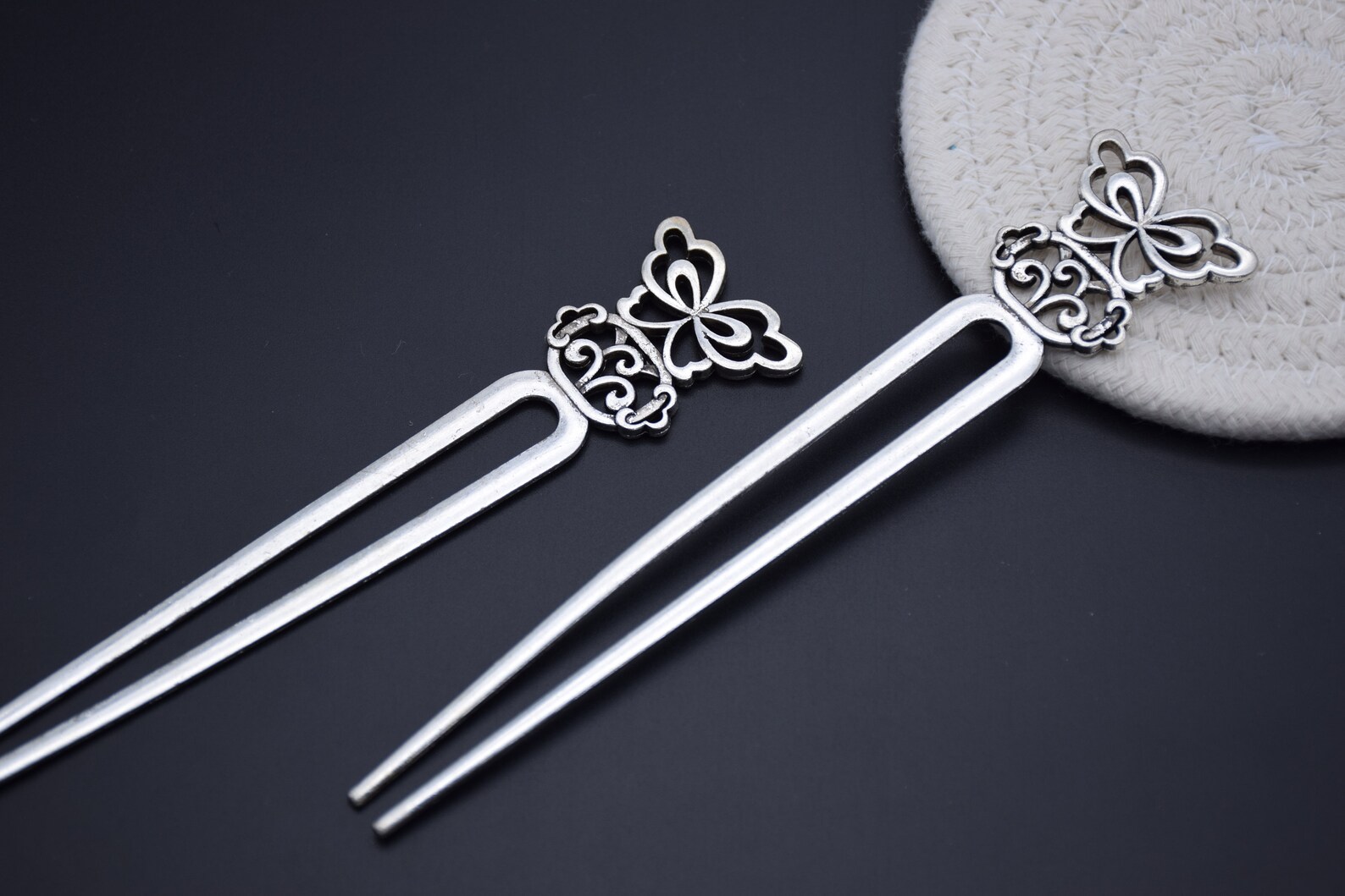 1piece Metal Hair Stickssimple Hair Stickspattened Hair | Etsy