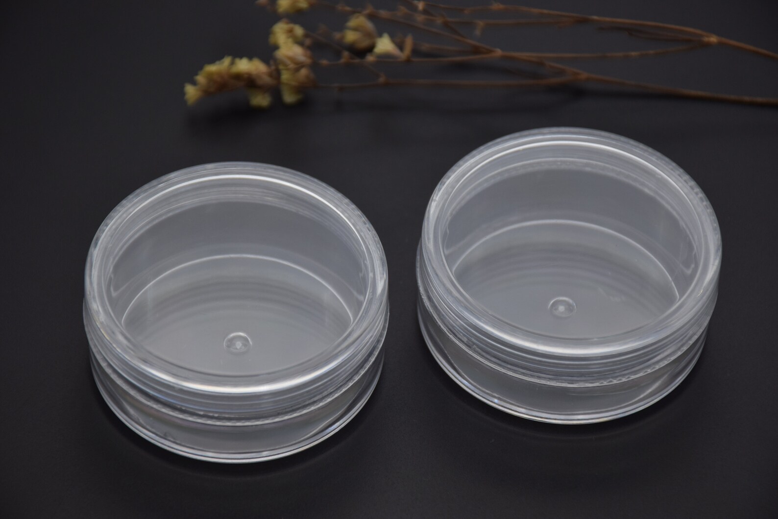 10pieces 50mmx20mm Round Clear Plastic Box,transparent Acrylic Box With ...
