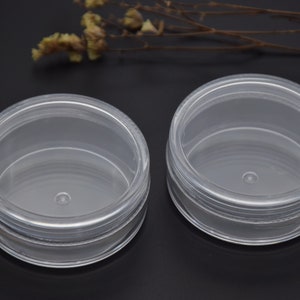 10pieces 50mmx20mm Round Clear Plastic Box,transparent Acrylic Box With ...