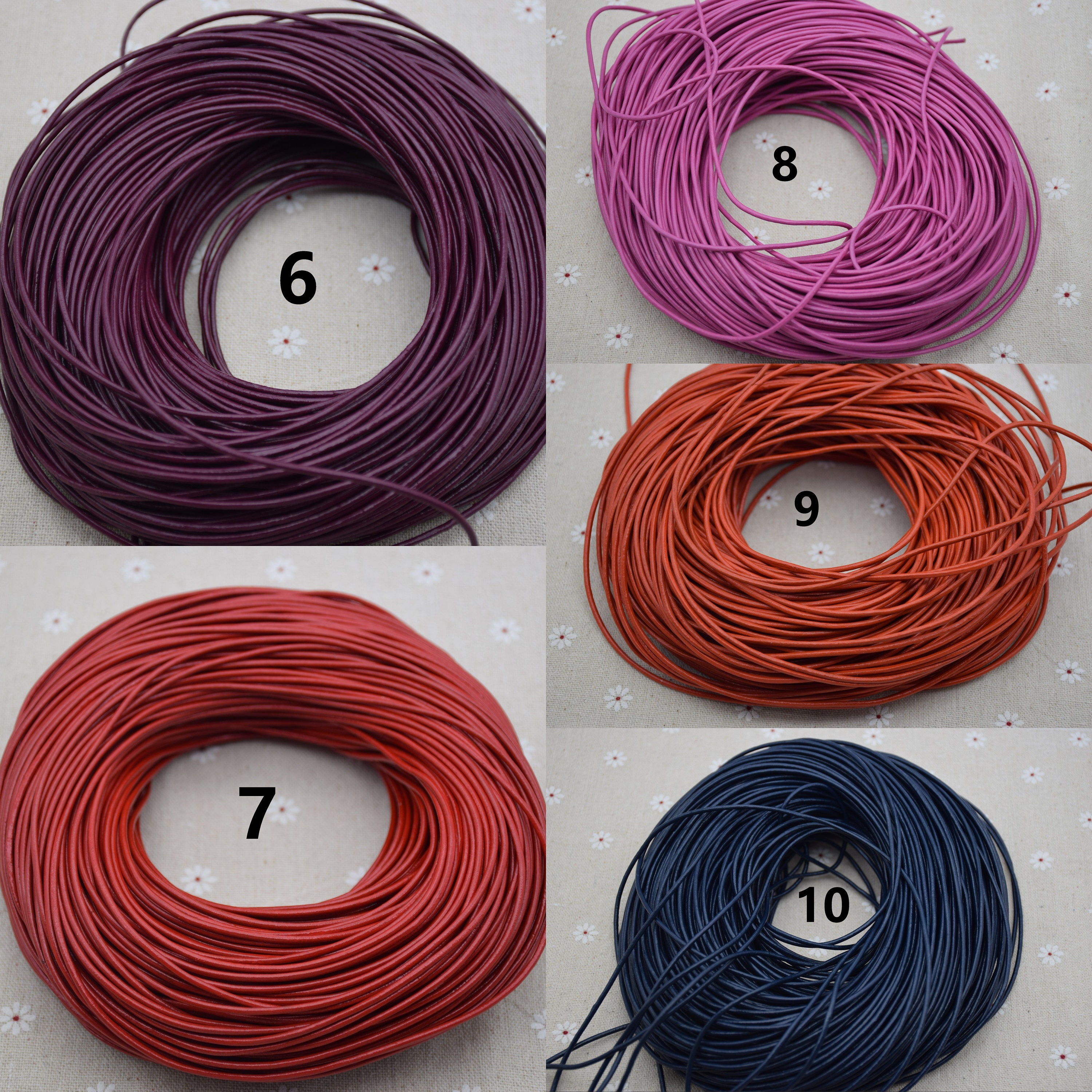 10 Yards Real Leather Cord,round Genuine Leather Cord,leather Thong ...