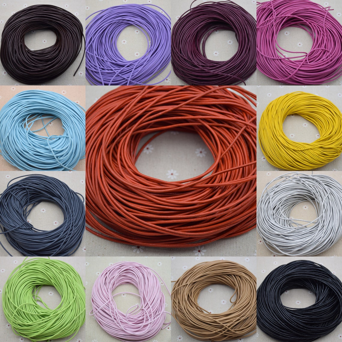 10 Yards Real Leather Cord,round Genuine Leather Cord,leather Thong ...