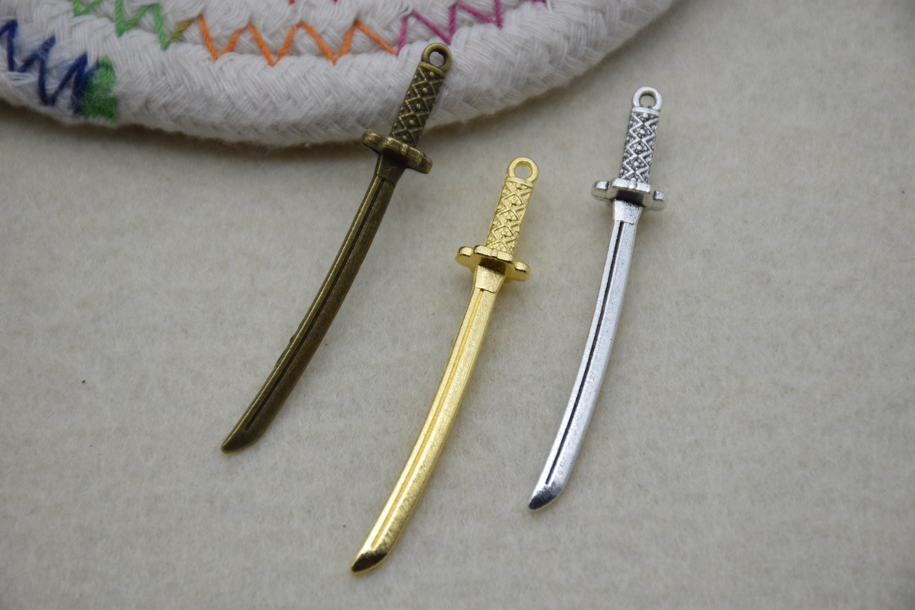 12 Knife Charm Pendantkatana Sword Ornament Necklace - Etsy UK