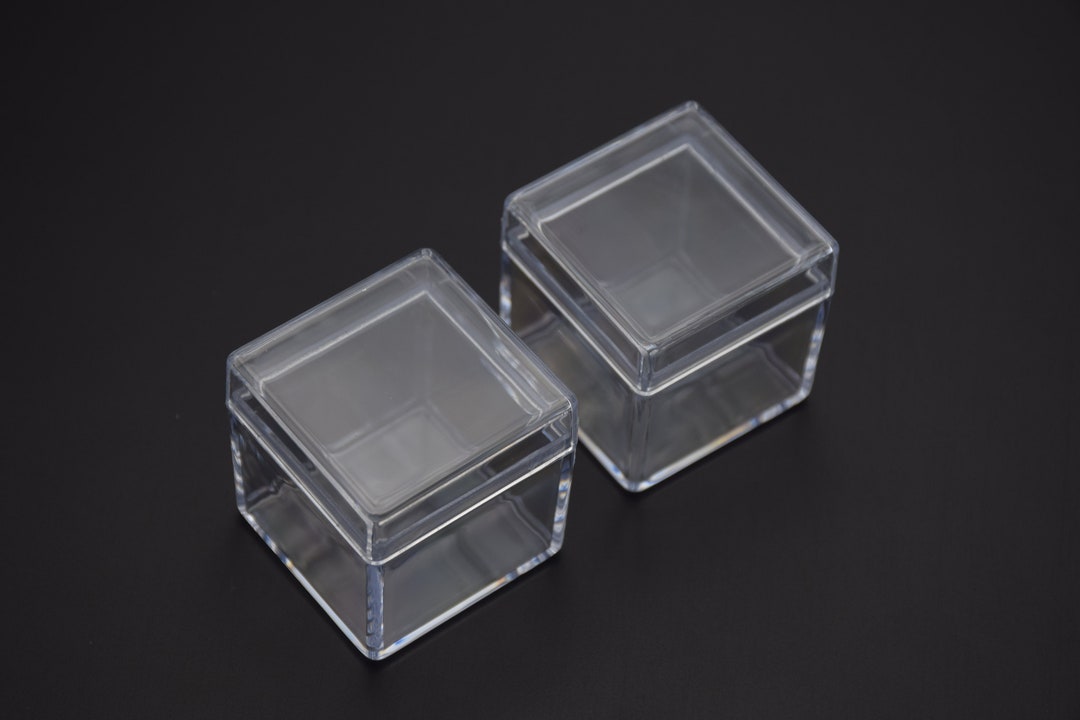 6pieces 35mmx35mmx35mm Square Clear Plastic Box,transparent Ps Box With ...