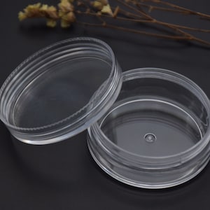10pieces 50mmx20mm Round Clear Plastic Box,transparent Acrylic Box With ...