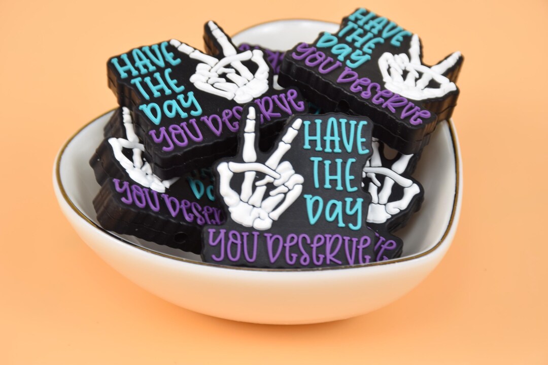 Skeleton Hand Halloween Silicone Beads,silicone Focal Beads,charms ...