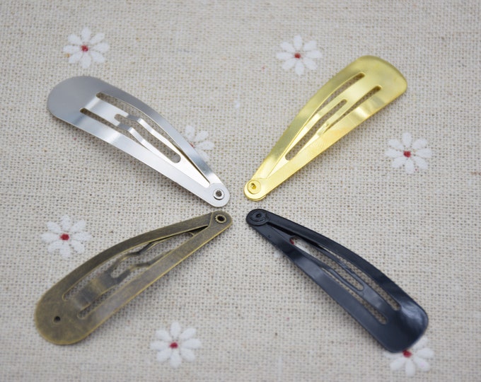 20 Metal Snap Hair Clip,snap Barrettes,hair Bow Flower Clip,baby Hair ...