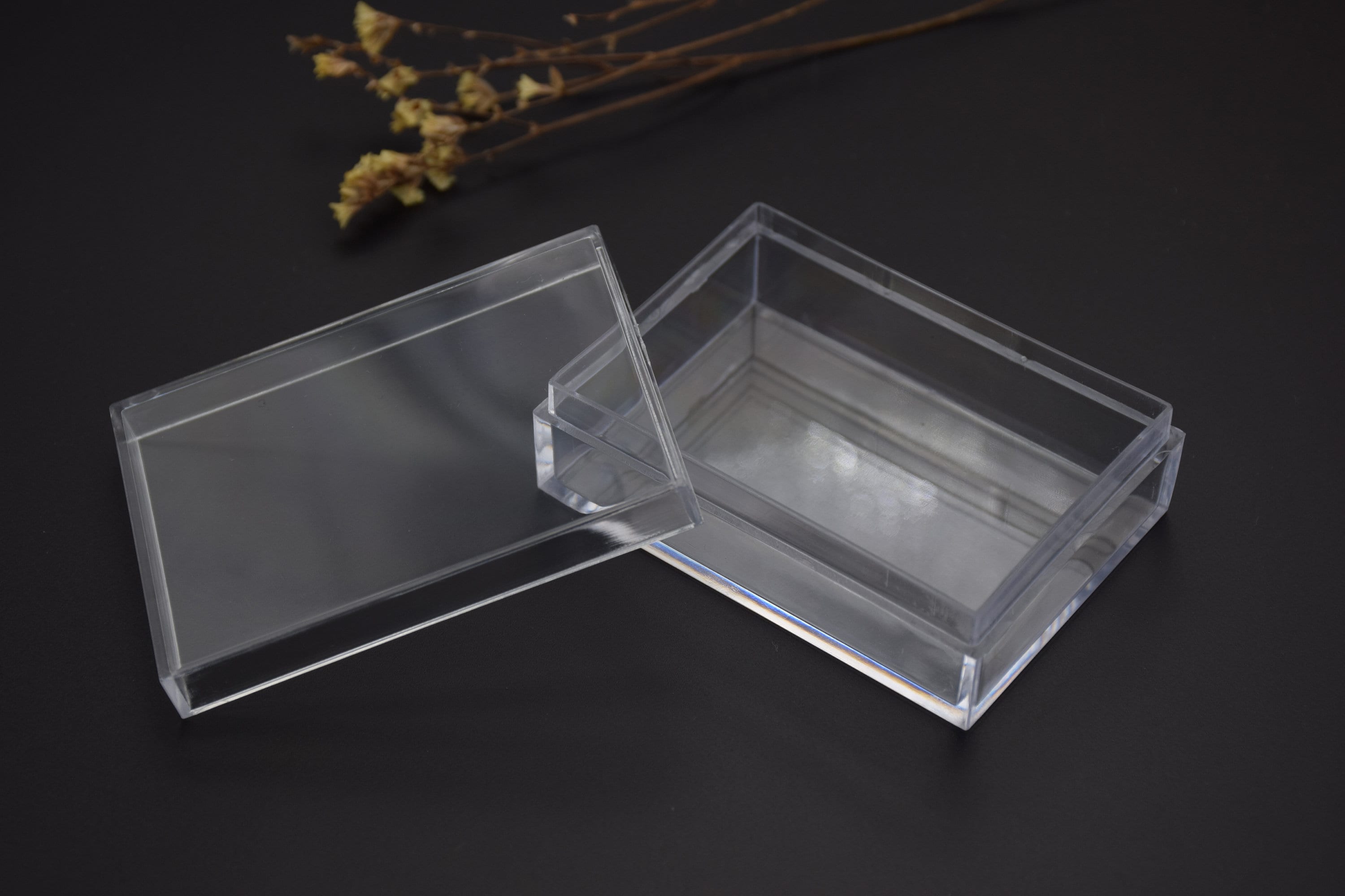 6pieces 70mmx50mmx22mm Rectangle Clear Plastic Box,transparent Ps Box ...