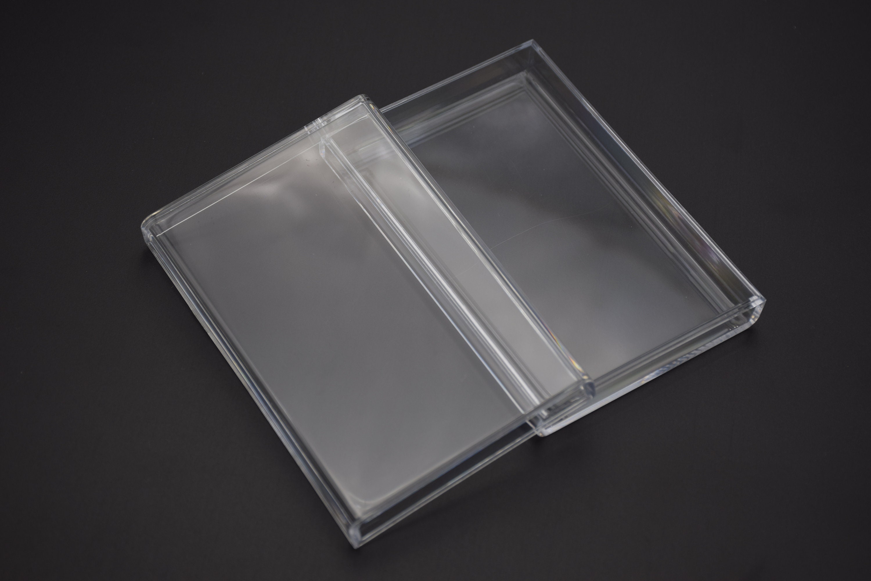 Caja de plástico transparente rectangular de 2 piezas de 91mm - Etsy España