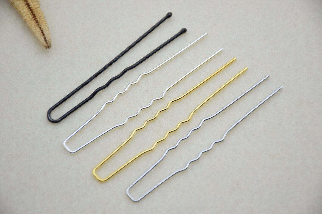 50 Hair Stick,6.6cm Metal Hair Pin,u Shaped Hair Pin,hair Fork,hair Bun ...