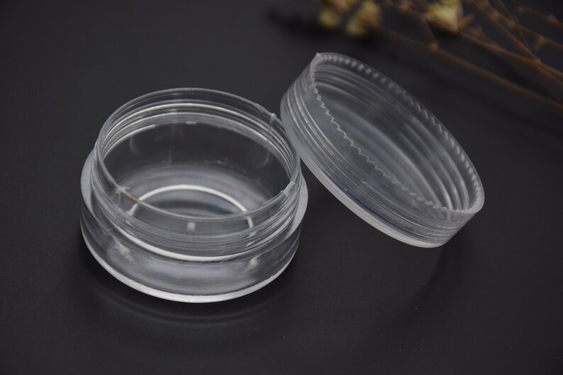 12pieces 39mmx21mm Round Clear Plastic Box,transparent Ps Box With Lid ...