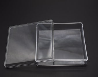 2pieces 85mmx85mmx30mm Square Clear Plastic Box,transparent Ps Box With ...