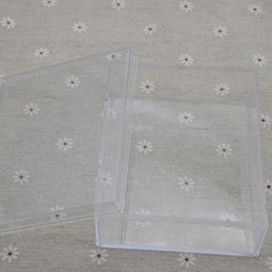 2pieces 110mmx90mmx40mm Rectangle Clear Plastic Box,transparent Ps Box ...