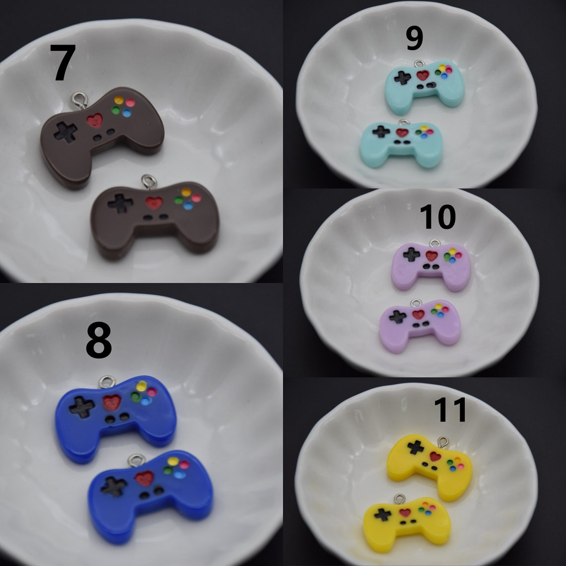 12 Resin Xbox/ps Stand Charms Earring Necklace Bracelet Bead - Etsy