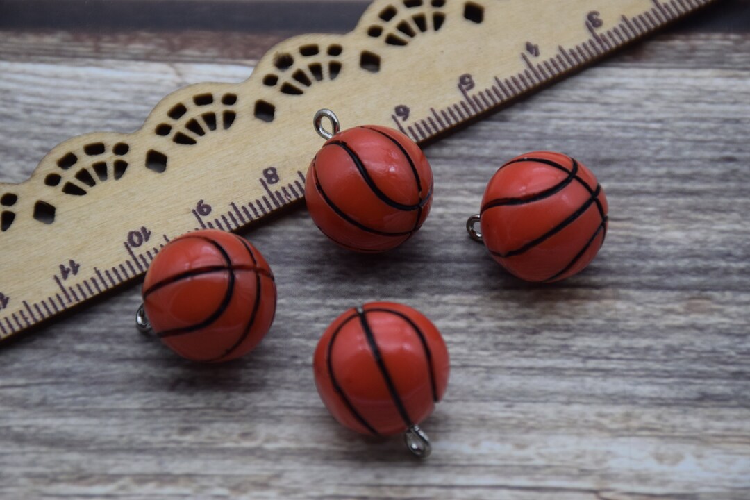10 Basketball Resin Slime Charms Pendants Cabochons Ornaments ...