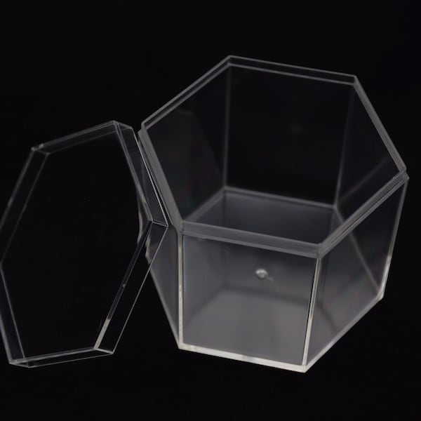 Hexagon Clear Plastic Box - Etsy