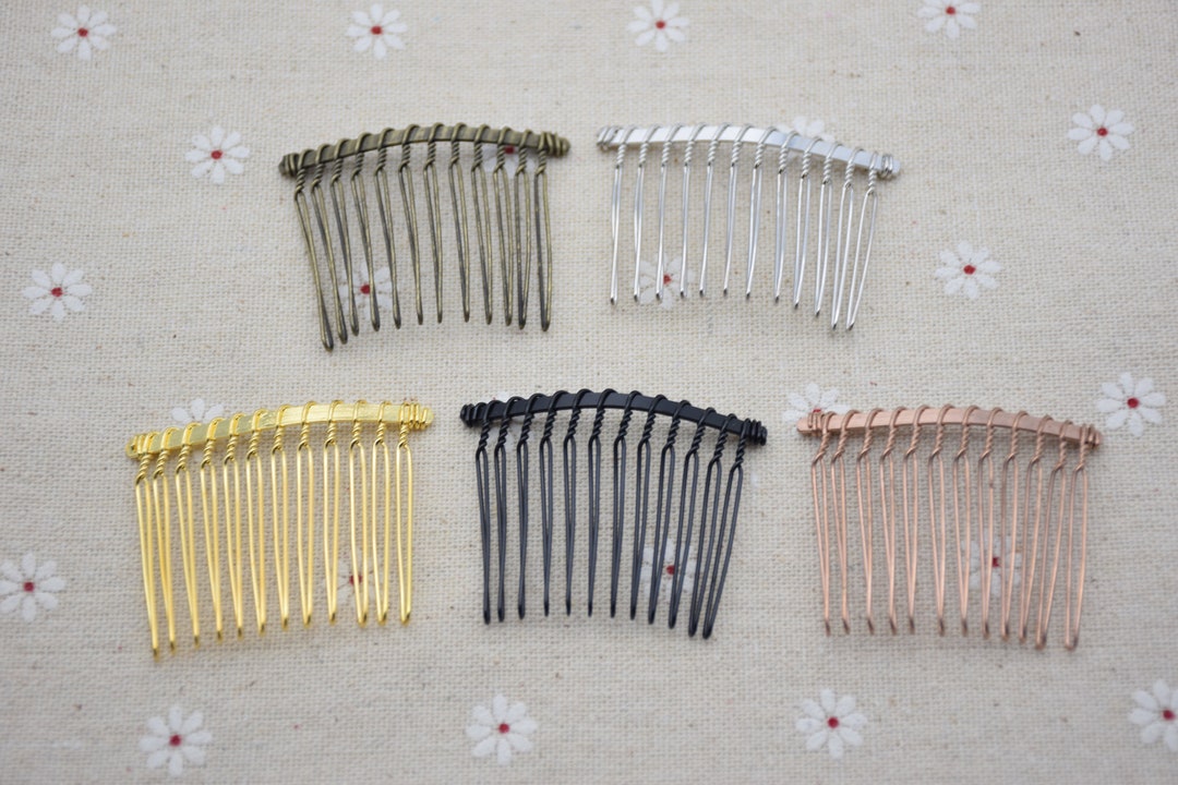 10pieces 12 Teeth Metal Hair Combs,wire Combs,wedding Bridal Combs,hair ...