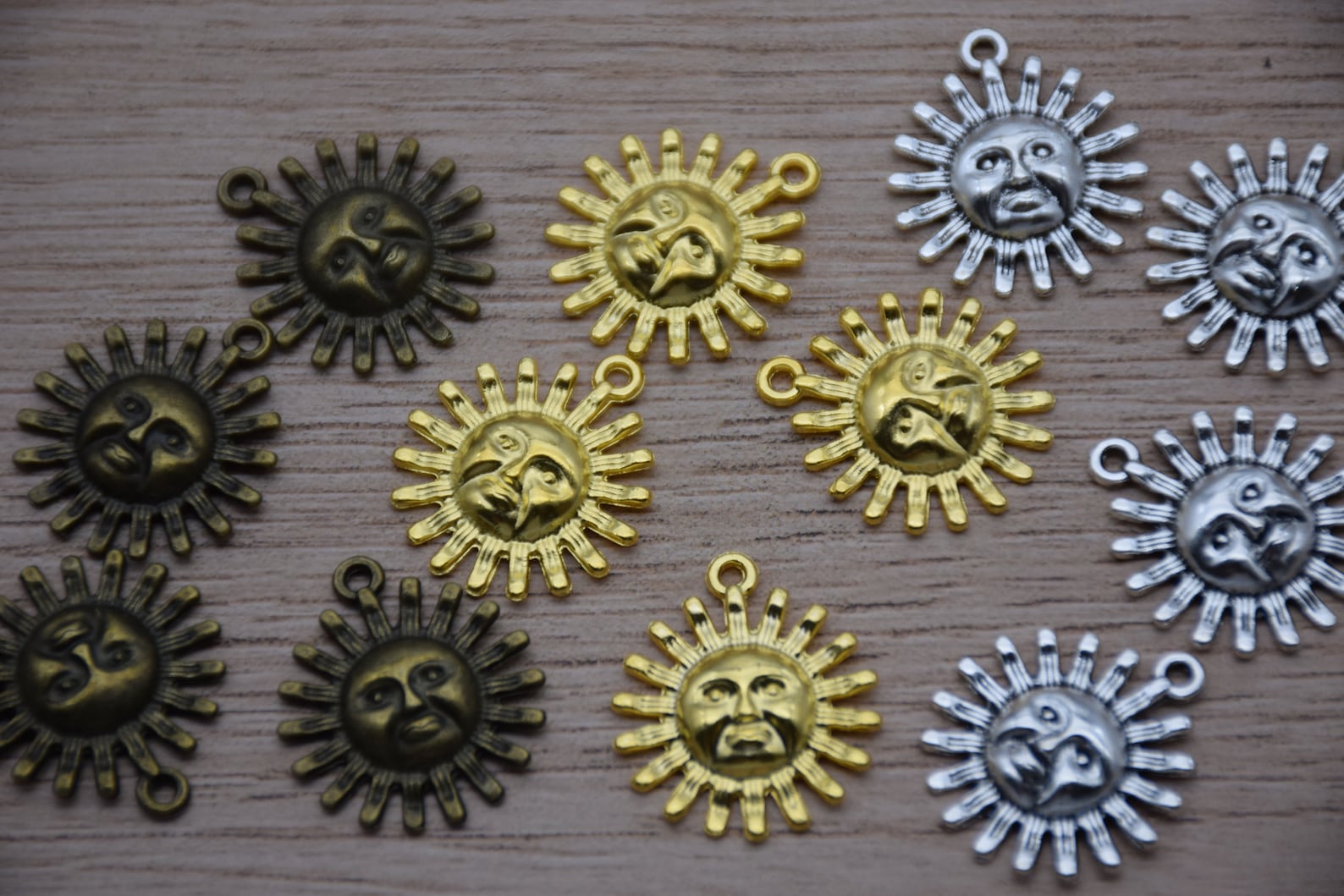 Sun Face Pendant,sunshine Sunburst Charm,jewelry Making Supplies ...
