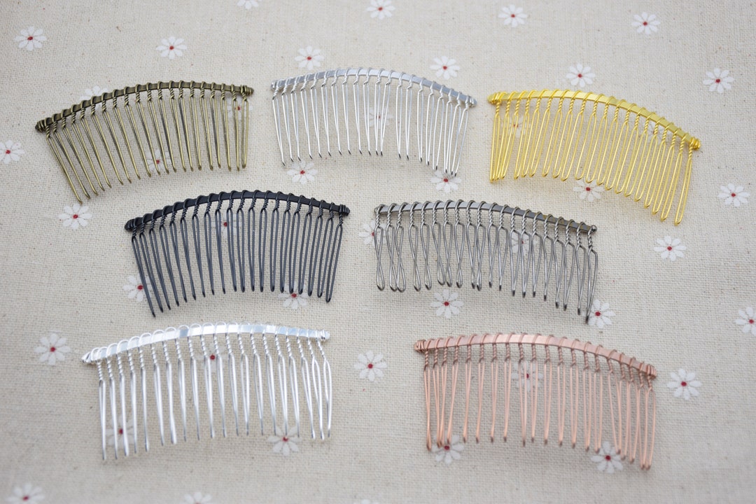 5pieces 20 Teeth Metal Hair Combs,wire Combs,wedding Bridal Combs,hair ...