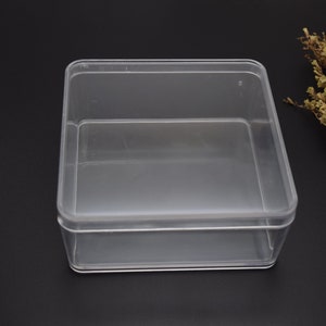2pieces 95mmx95mmx40mm Square Clear Plastic Box,transparent Ps Box With ...
