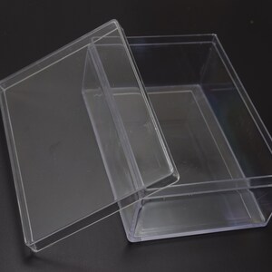 2pieces 130mmx90mmx50mm(height) Rectangle Clear Ps Box,transparent Ps ...