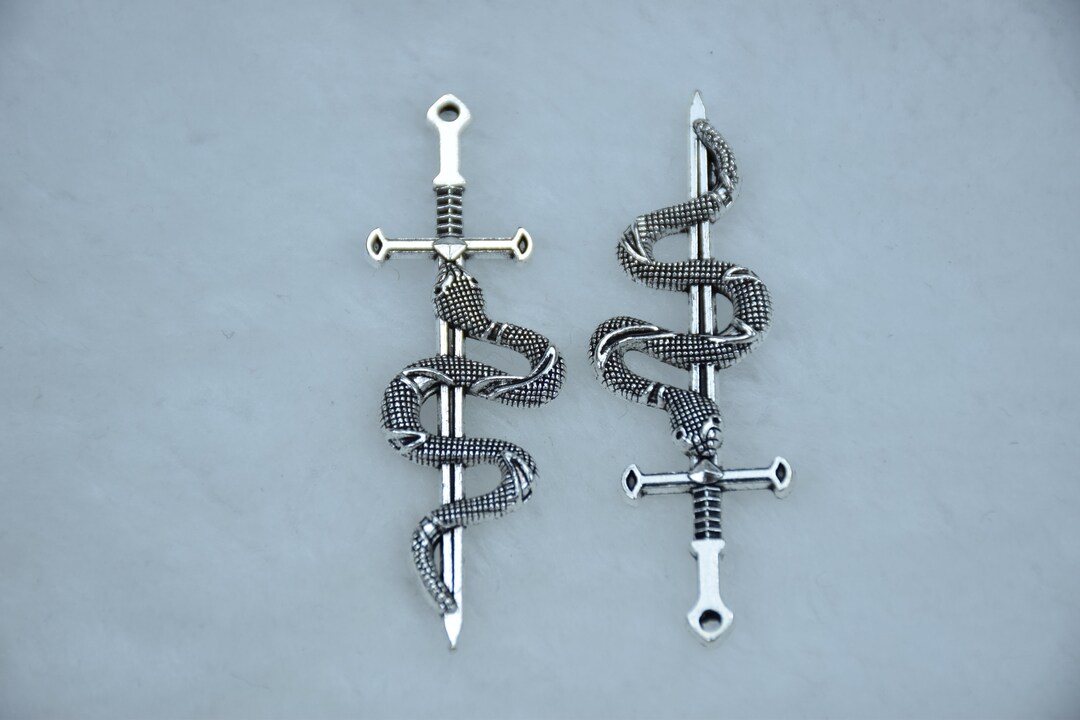 Snake Sword Weapon Pendant,earring Necklace Charm,diy Jewelry Supply ...