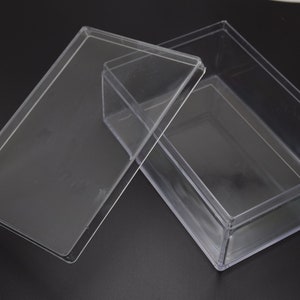 2pieces 130mmx90mmx50mm(height) Rectangle Clear Ps Box,transparent Ps ...
