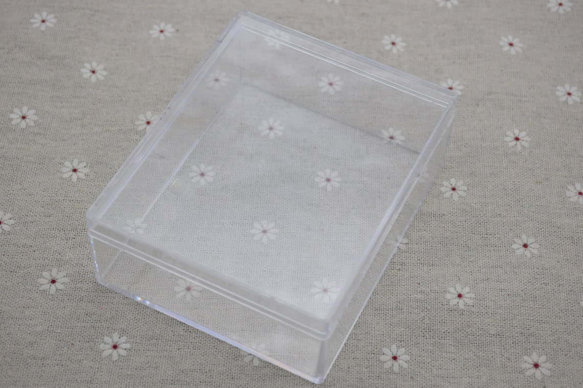 2Pieces 110mmx90mmx40mm rectangle clear plastic | Etsy