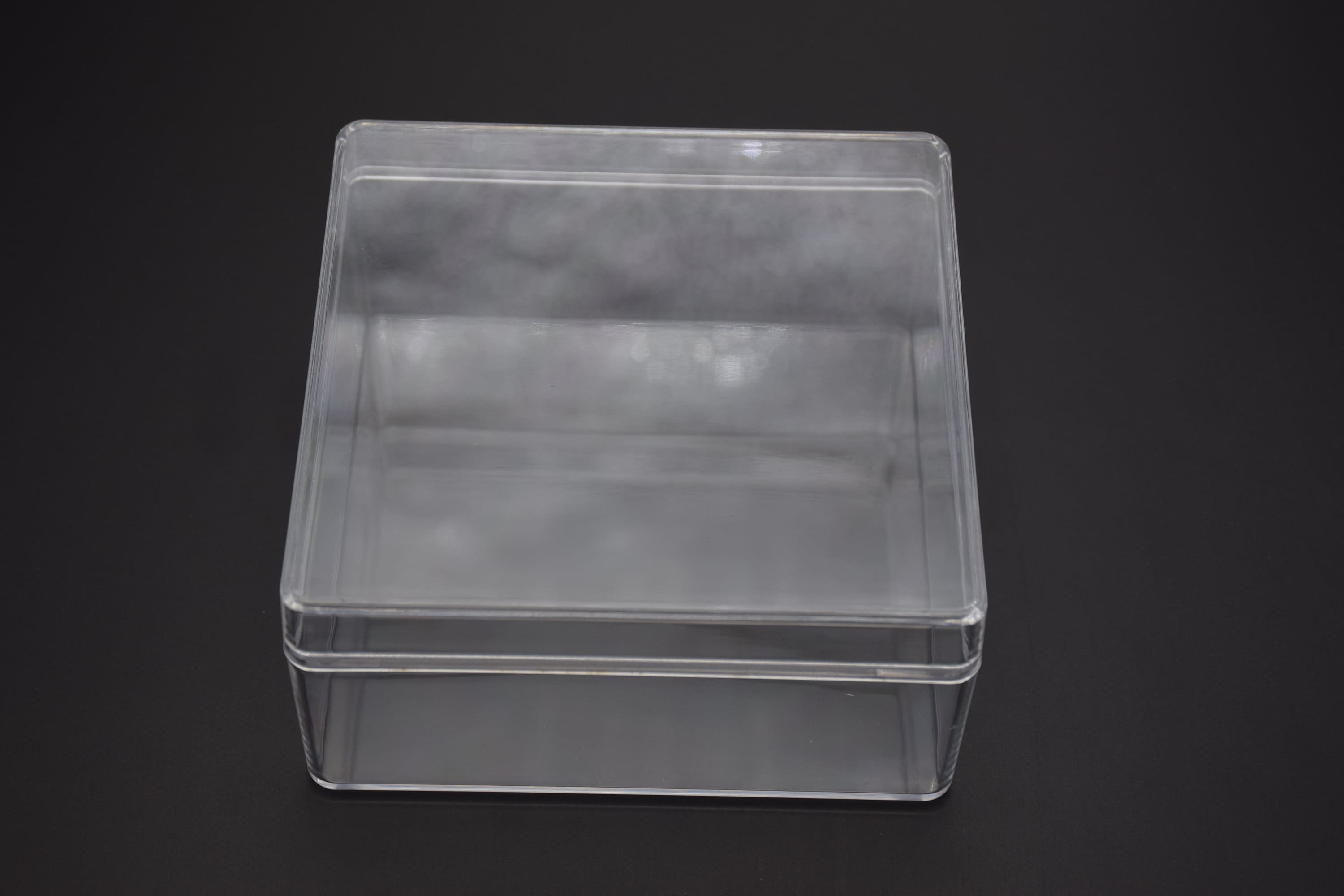 2pieces 105mmx105mmx50mm Square Clear Plastic Box,transparent Ps Box ...