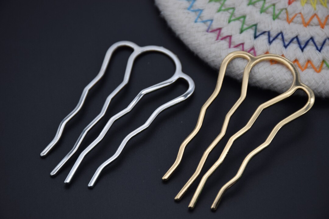 5 Metal Hair Combs,wire Combs,wedding Bridal Combs,hair Fork Pin,hair ...