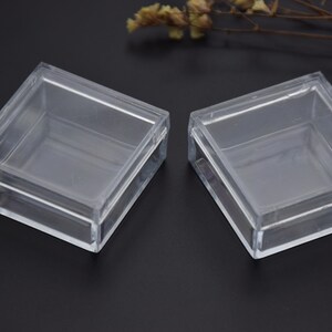 12pieces 40mmx40mmx24mm Square Clear Plastic Box,transparent Ps Box ...