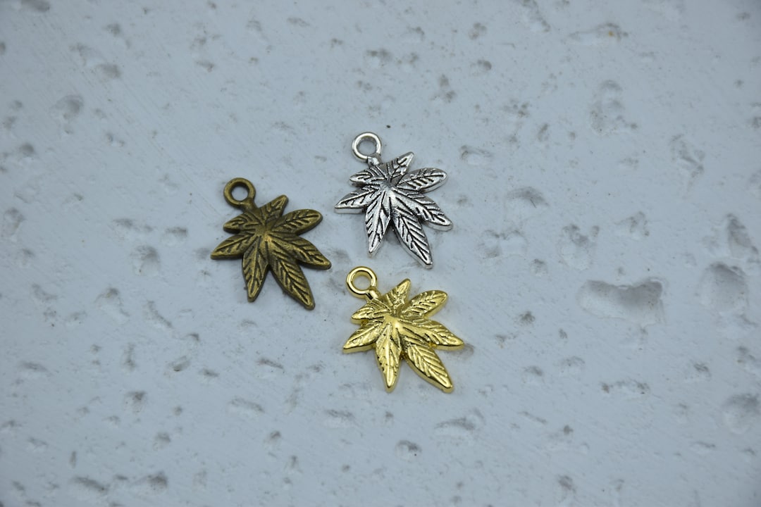 Marijuana Leaf Pendant,cannabis Charm,jewelry Making Supplies,necklace ...