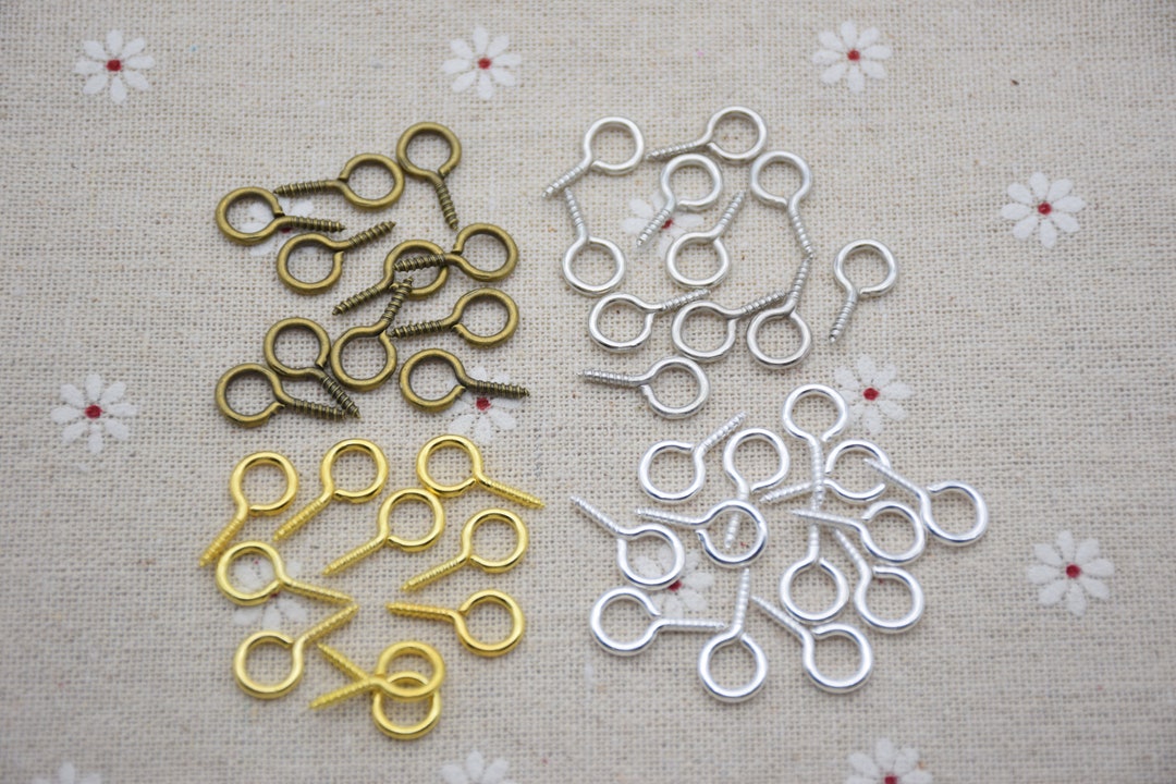 100 Metal Screw Eyes,screw Eye Pins,screw Eye Hook Bails,eye Hook Screw ...