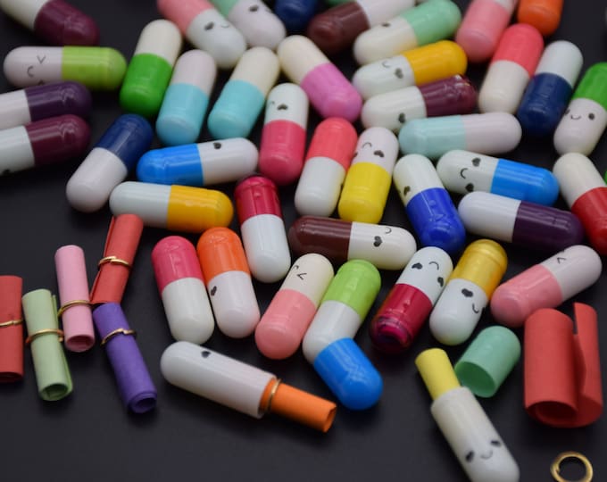 Kawaii Happy Pills Capsules 25 or 50 Pcs Wish Pill Message in a Pill ...